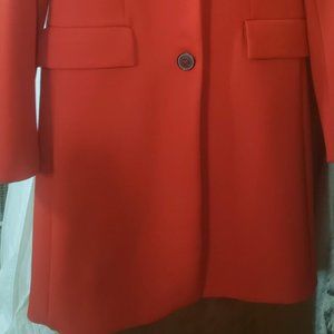 Zara | Jackets & Coats | Zara Red Coat | Poshmark